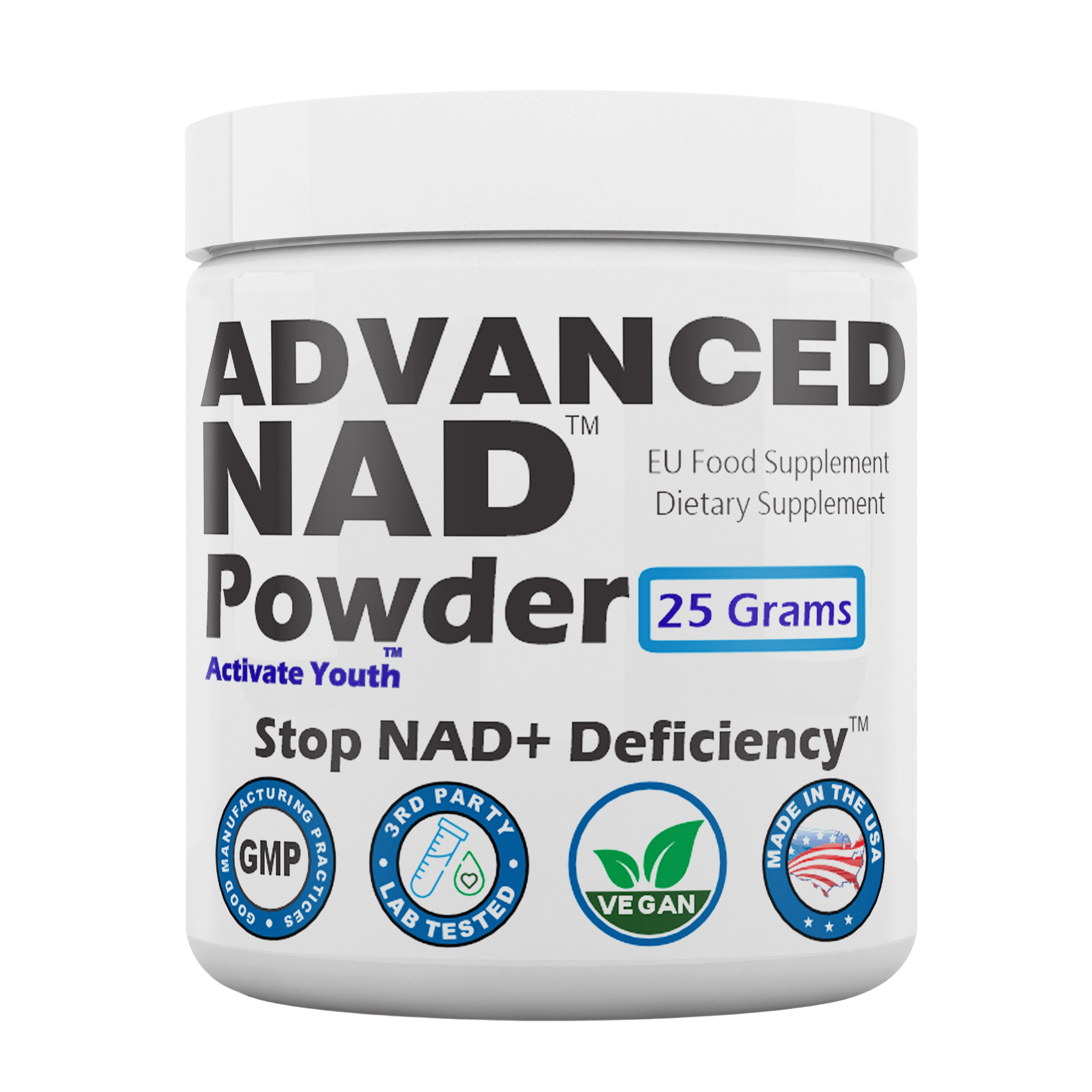 Advanced NAD Powder: 25 Grams - STOP NAD+ Deficiency - NAD Supplement ...